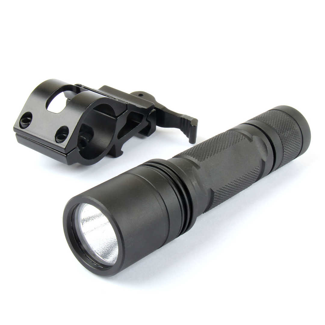 Tactical Flashlight 220 Lumen /w Quick Release 1" Offset Picatinny/Wea ...