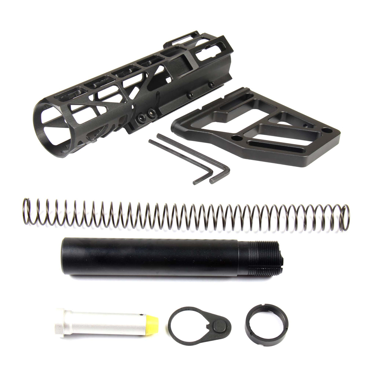 Skeletonized Pistol Brace + Pistol Buffer Tube KIT - Alumiunm – TACFUN