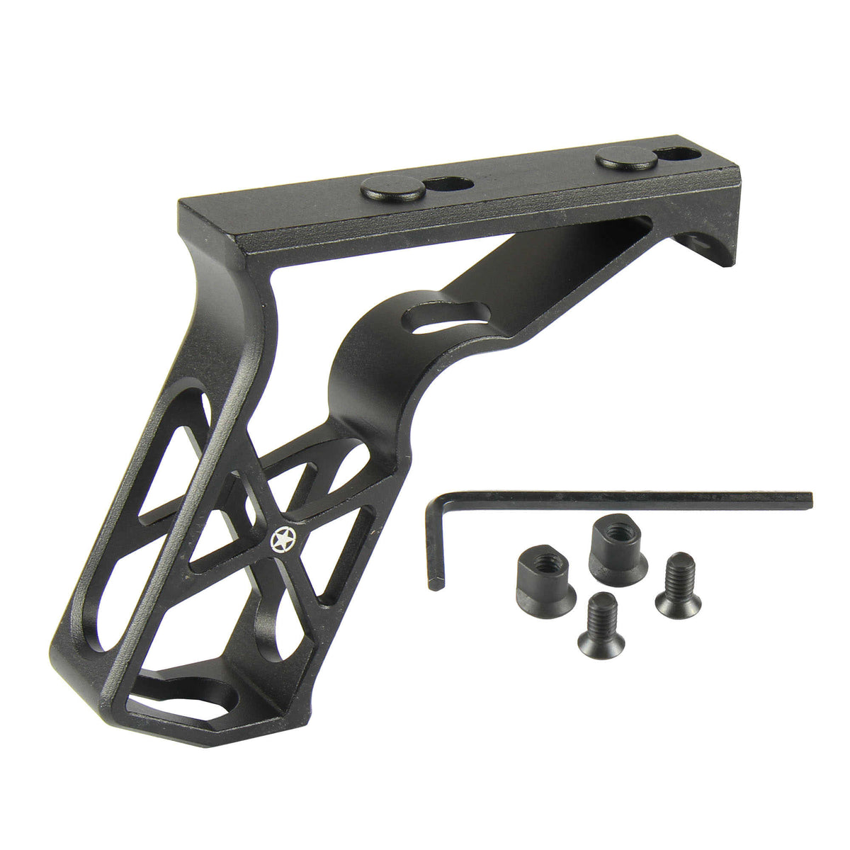 KEYMOD Aluminum Foregrip Skeletonized Full Size Angled Grip handstop ...