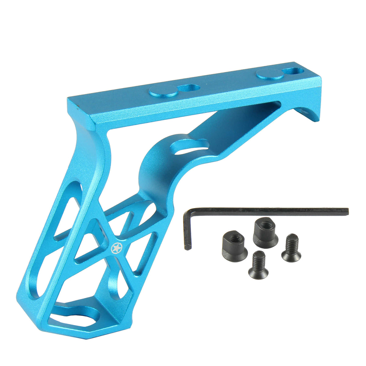 KEYMOD Aluminum Foregrip Skeletonized Full Size Angled Grip handstop ...