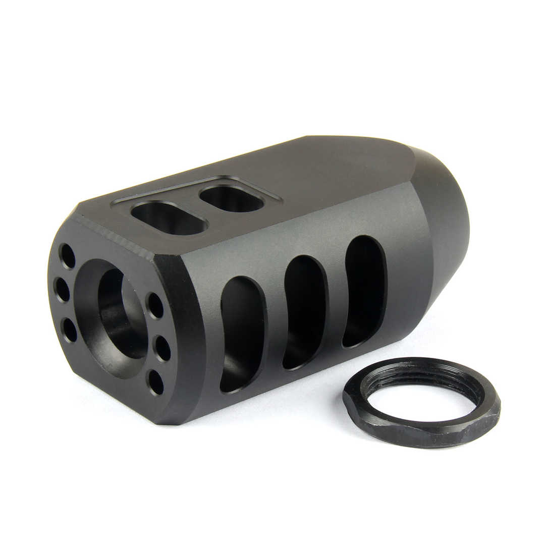 Tanker Style Muzzle Brake .50 Beowulf 3/4 x 24 TPI With Jam Nut – TACFUN