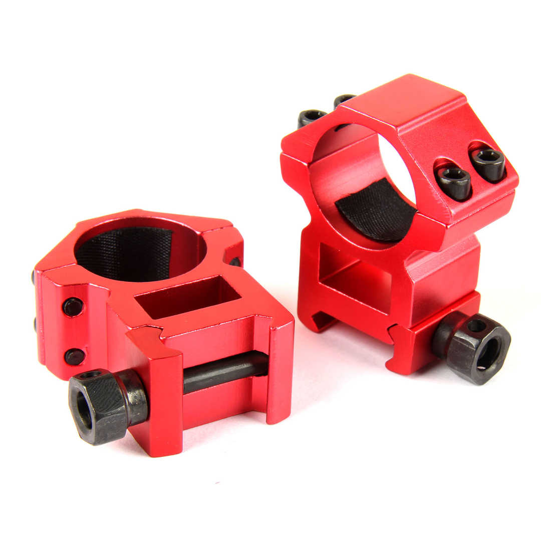 RED A Pair 25.4mm / 1 Inch Scope Ring Picatinny weaver Rail Mount – TACFUN