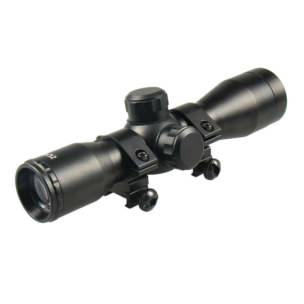 Tactical 4X32 Compact Mil-Dot OR RANGEFINDER Scope w/ 1" Picatinny Rin ...